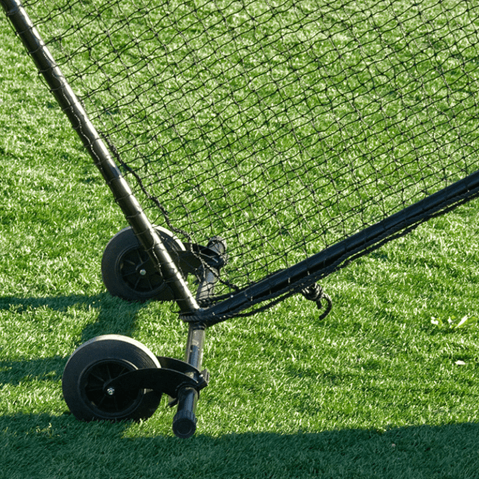 Standard Baseball Pitching L-Screen (Frame & Net) with Wheel Kit