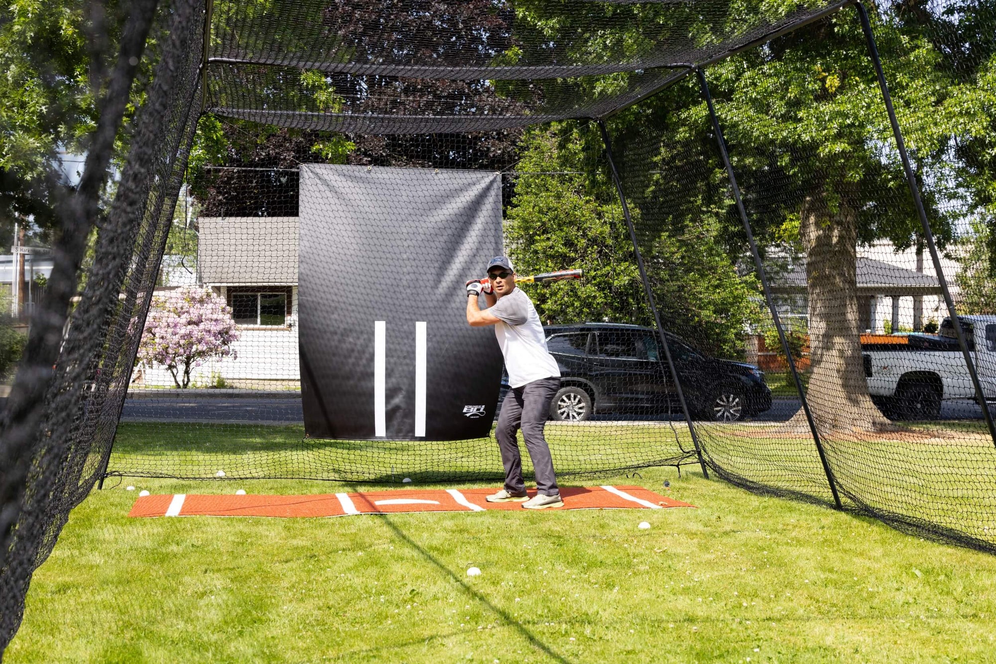 Freestanding Trapezoid Batting Cage Package | Great Backyard Cage