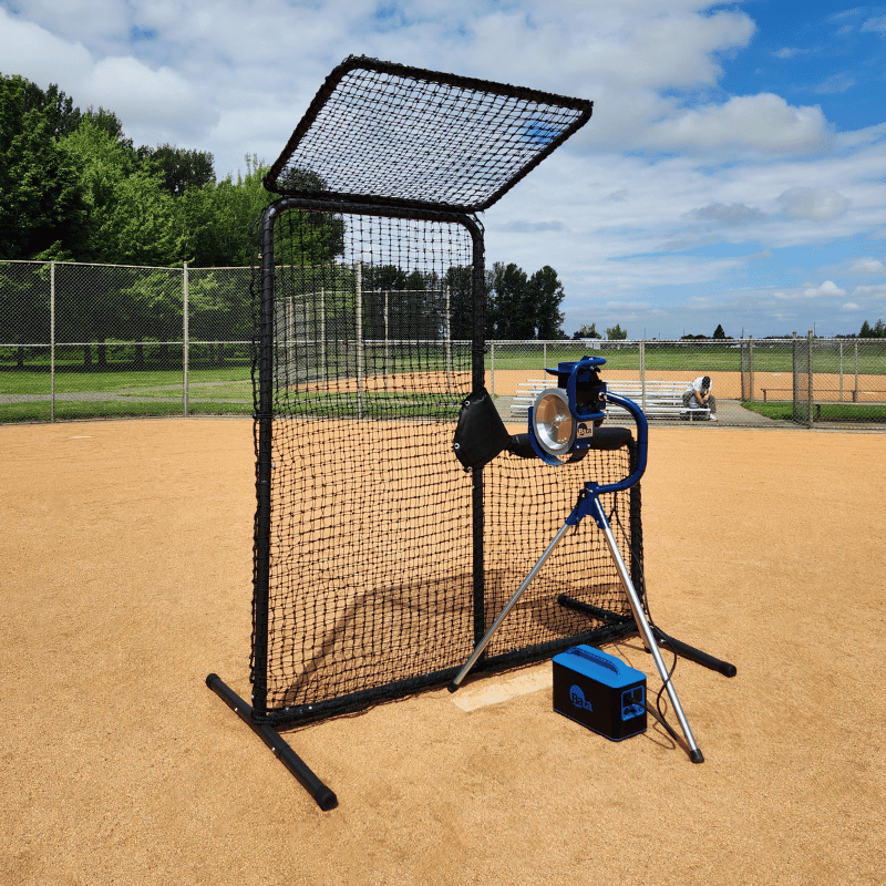 Armadillo Protective L-Screen & Deflection Screen Combo | Batting Cages Inc