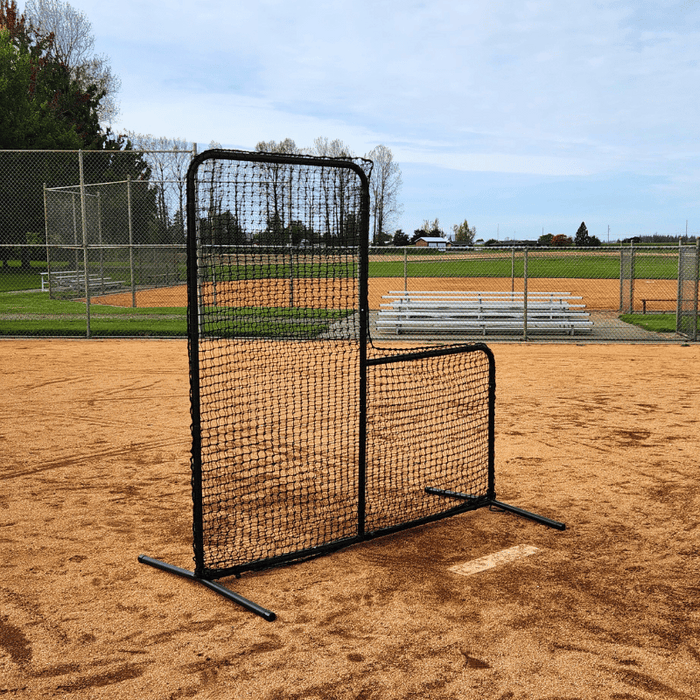 Standard Baseball Protective L-Screen and Net | Batting Cages Inc